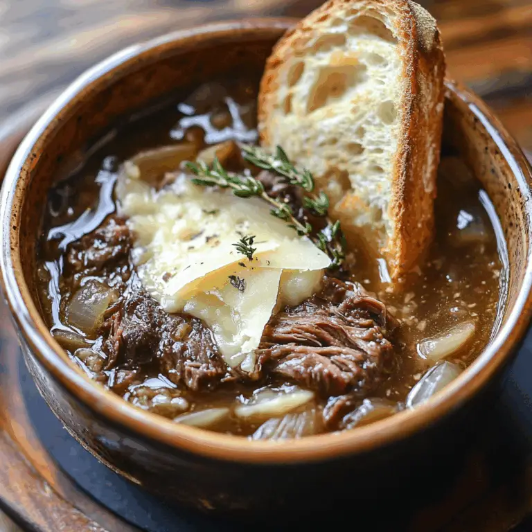 French Onion Beef Short Rib Soup