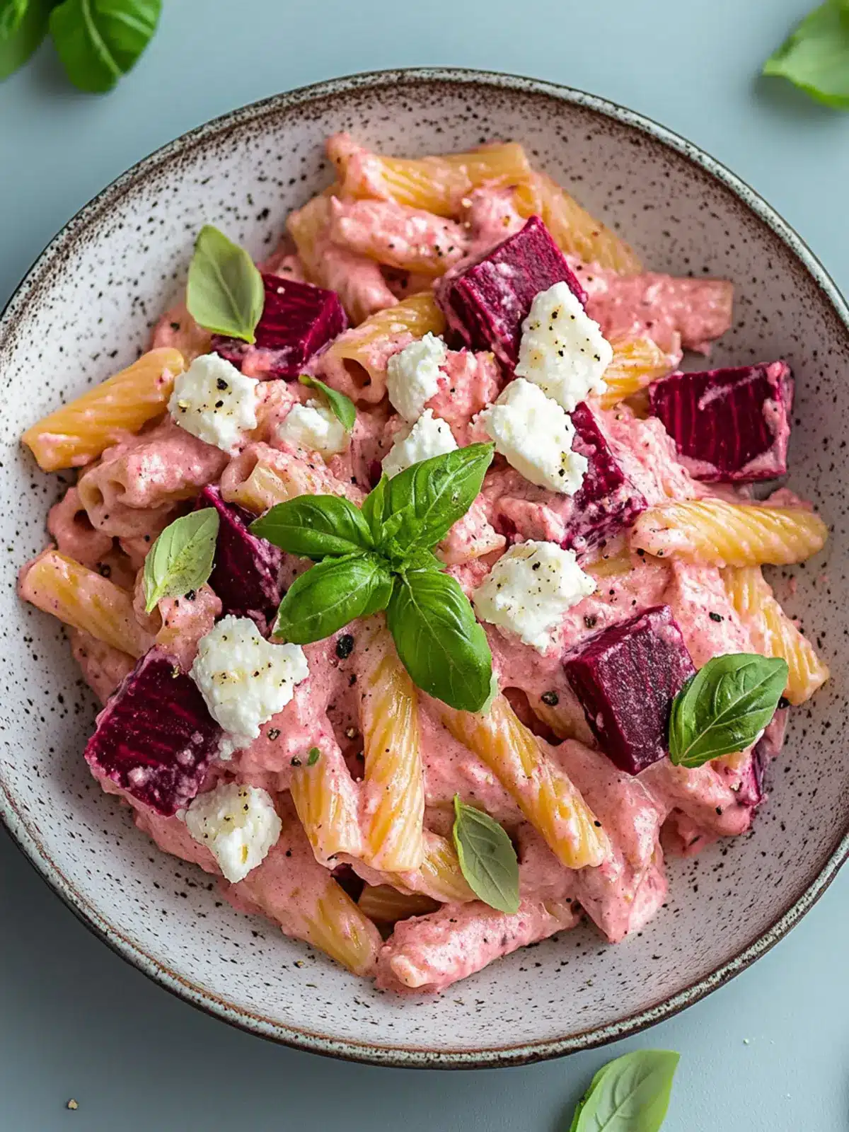 Irresistible Pink Sauce Pasta with Beets and Goat Cheese