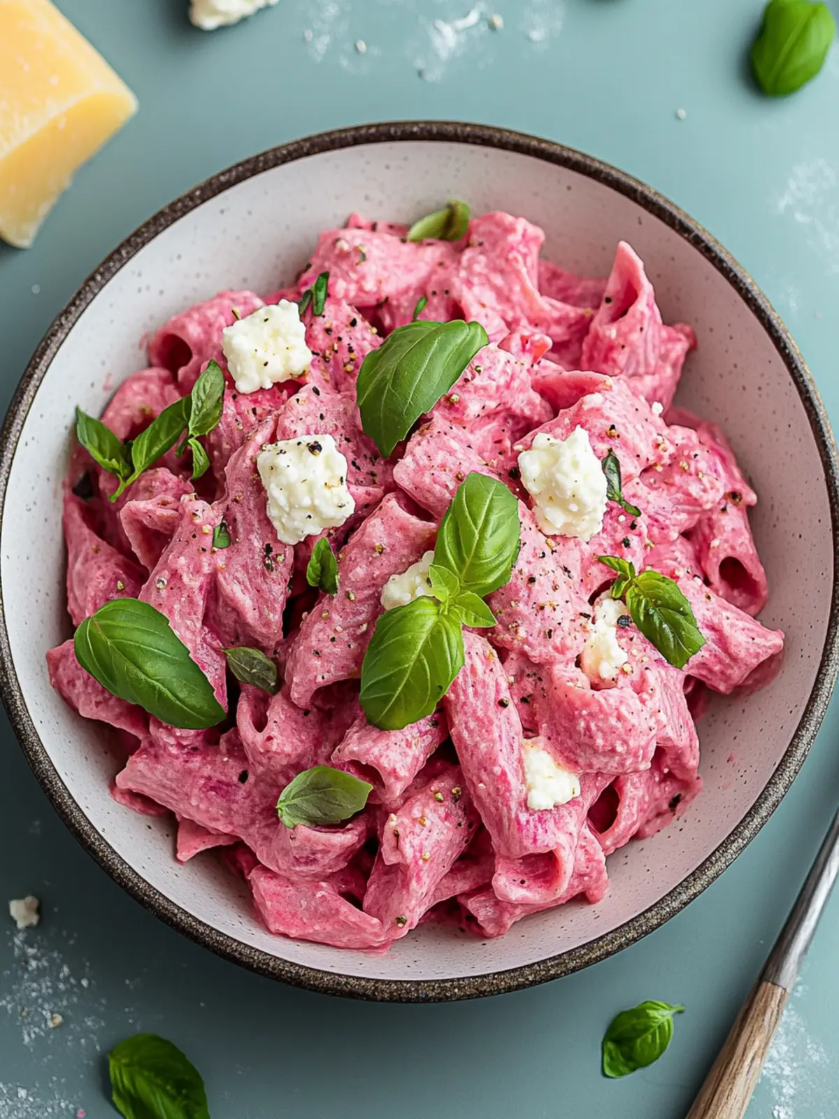 Irresistible Pink Sauce Pasta with Beets and Goat Cheese